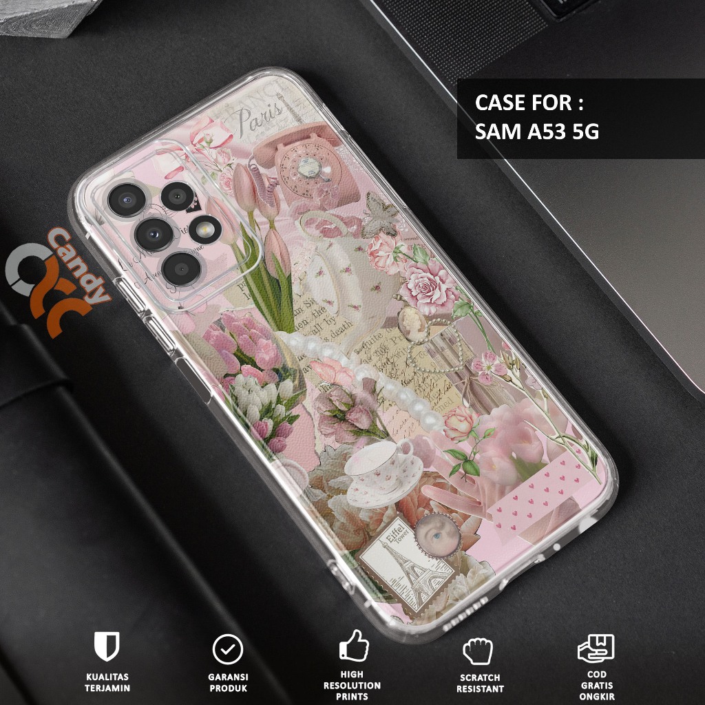 SAMSUNG A53 Case - SAMSUNG A53 Casing PINK VINTAGE Motif - Premium ...