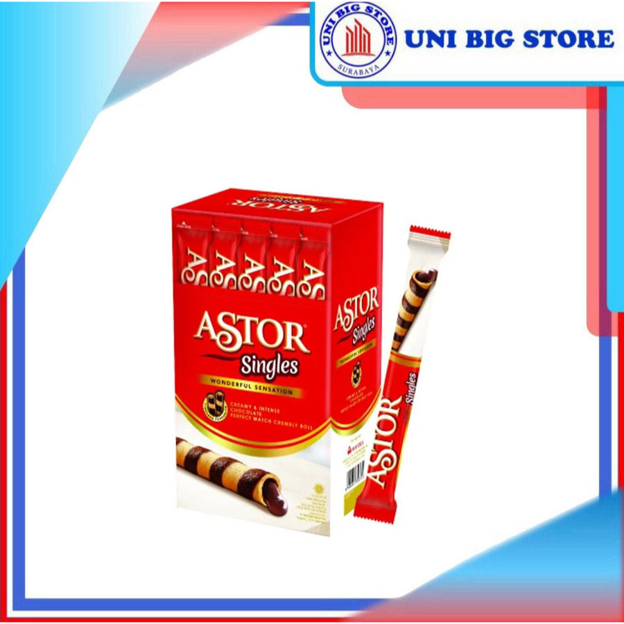 Astor Singles Wafer Stick Chocolate 15 gr x 20 pcs BOX Chocolate Single ...