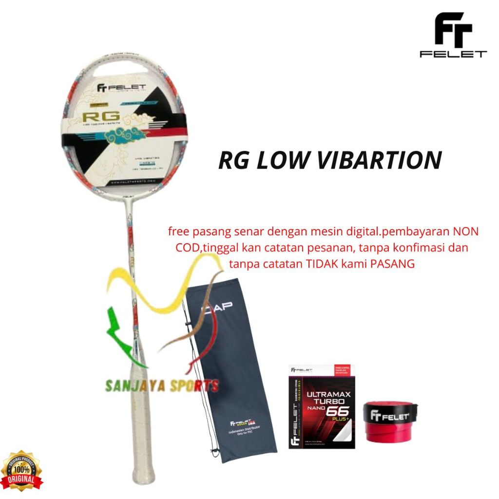 Felet RG LOW VIBRATION BADMINTON Racket ORIGINAL | Shopee Philippines