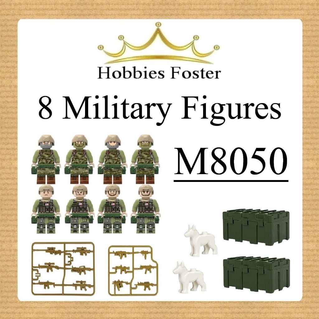 Diy Military Special Force Army Bricks Toy - 8 Army Figures - M8050 ...