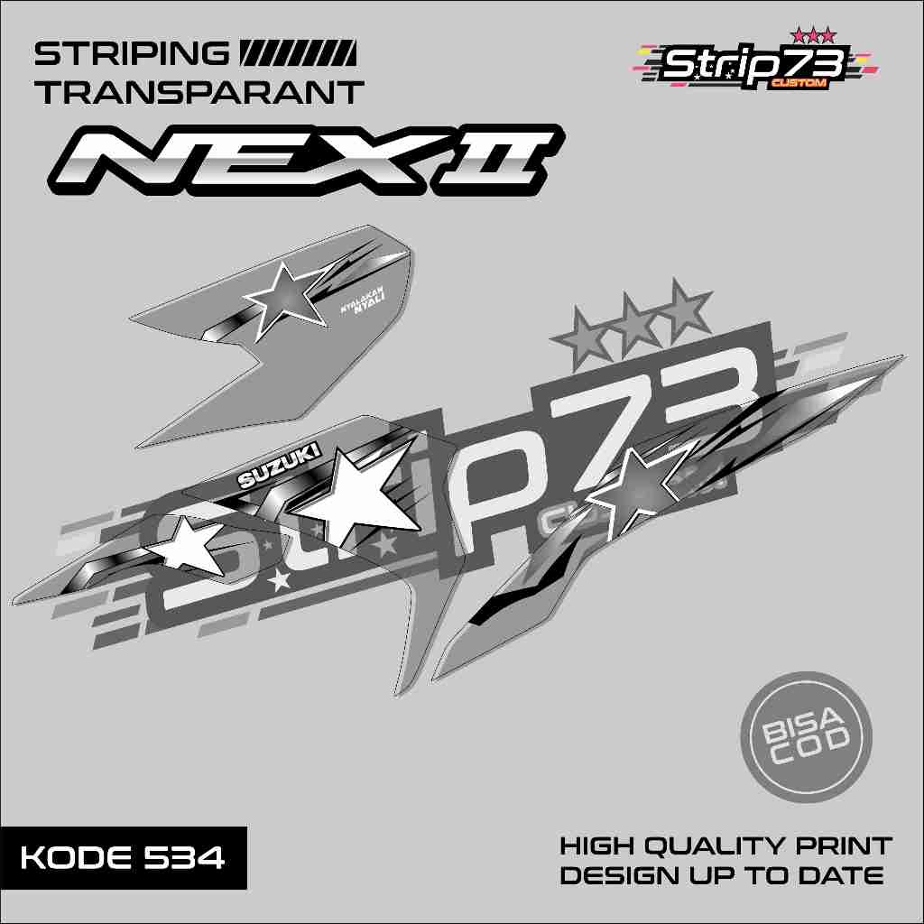 534 SUZUKI NEX GEN 2 TRANSPARENT STRIPING - SUZUKI NEX GEN 2 ...