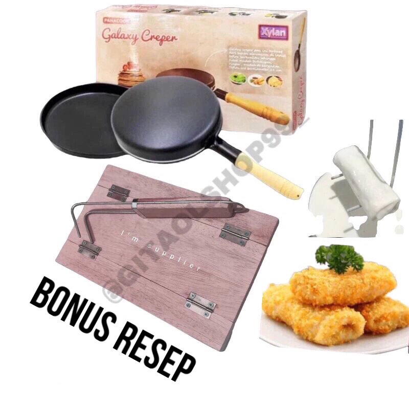 Teflon Crepes Spring Roll Skin & Board And Non-Stick Dyeing Fork ...
