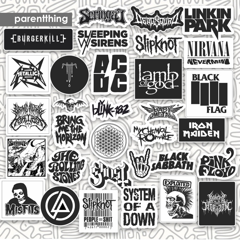 Sticker pack band bmth slipknot radiohead paramore grin linkin park ...