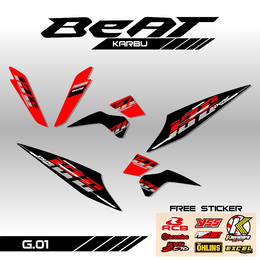 Striping Sticker Beat Carburetor 2008 2009 2010 2011 2012 Motif Vietnam ...