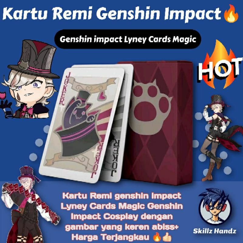 Genshin Impact Playing Cards Lyney Cards Magic Genshin Impact Cosplay ...