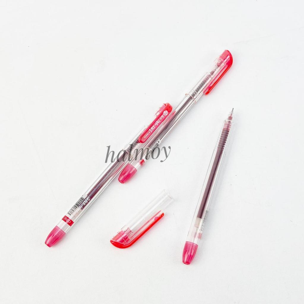 MERAH Liquid Pen/GEL DONG - A MY - GEL 0.5 MM Red PER PCS | Shopee ...