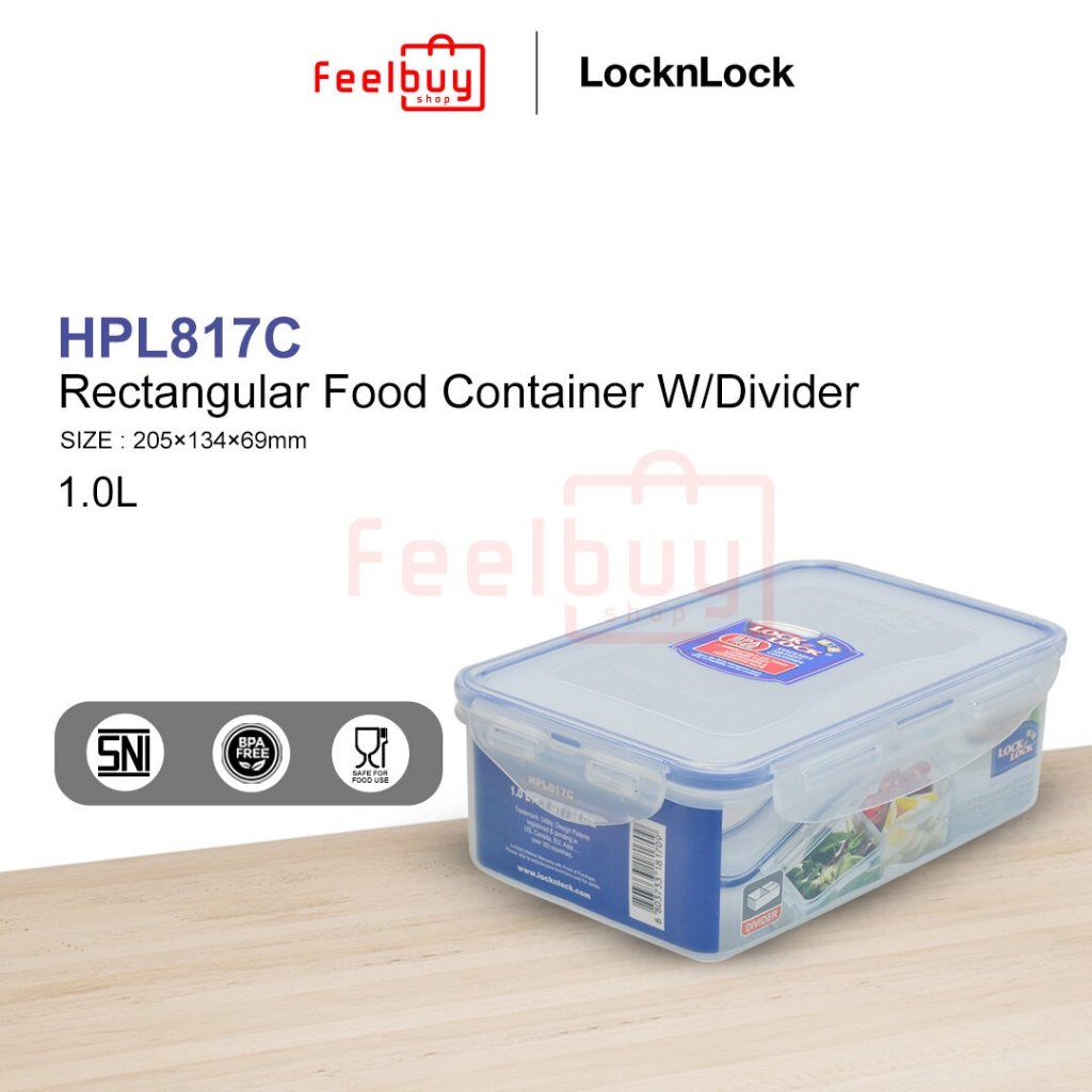 Locknlock Rectangular Food Container Food Storage BPA Free 1L with ...