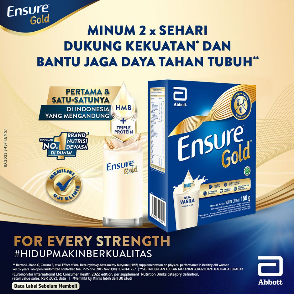 Ensure GOLD MILK 150 GR VANILLA/SPONGED FLAVOR | Shopee Philippines