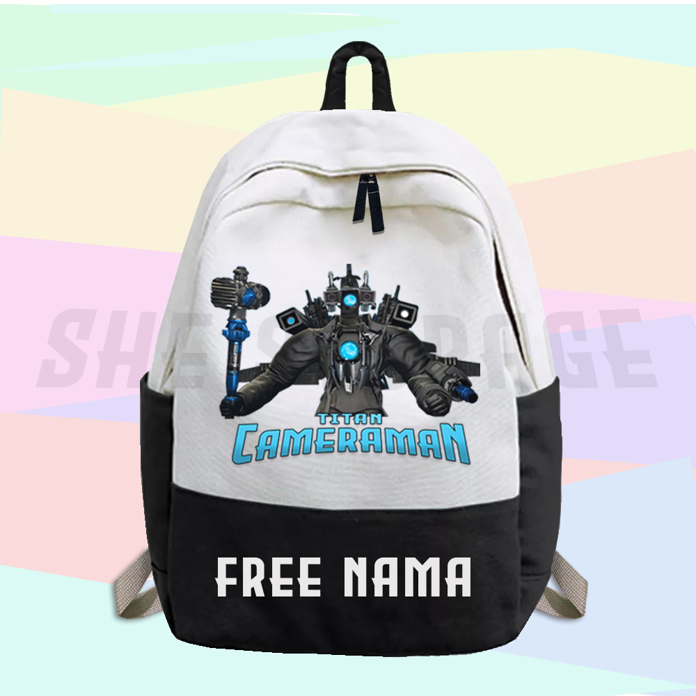 Titan CAMERAMAN CHILDREN'S BACKPACK UPGRADE SKIBIDI TOILET - FREE NAME ...