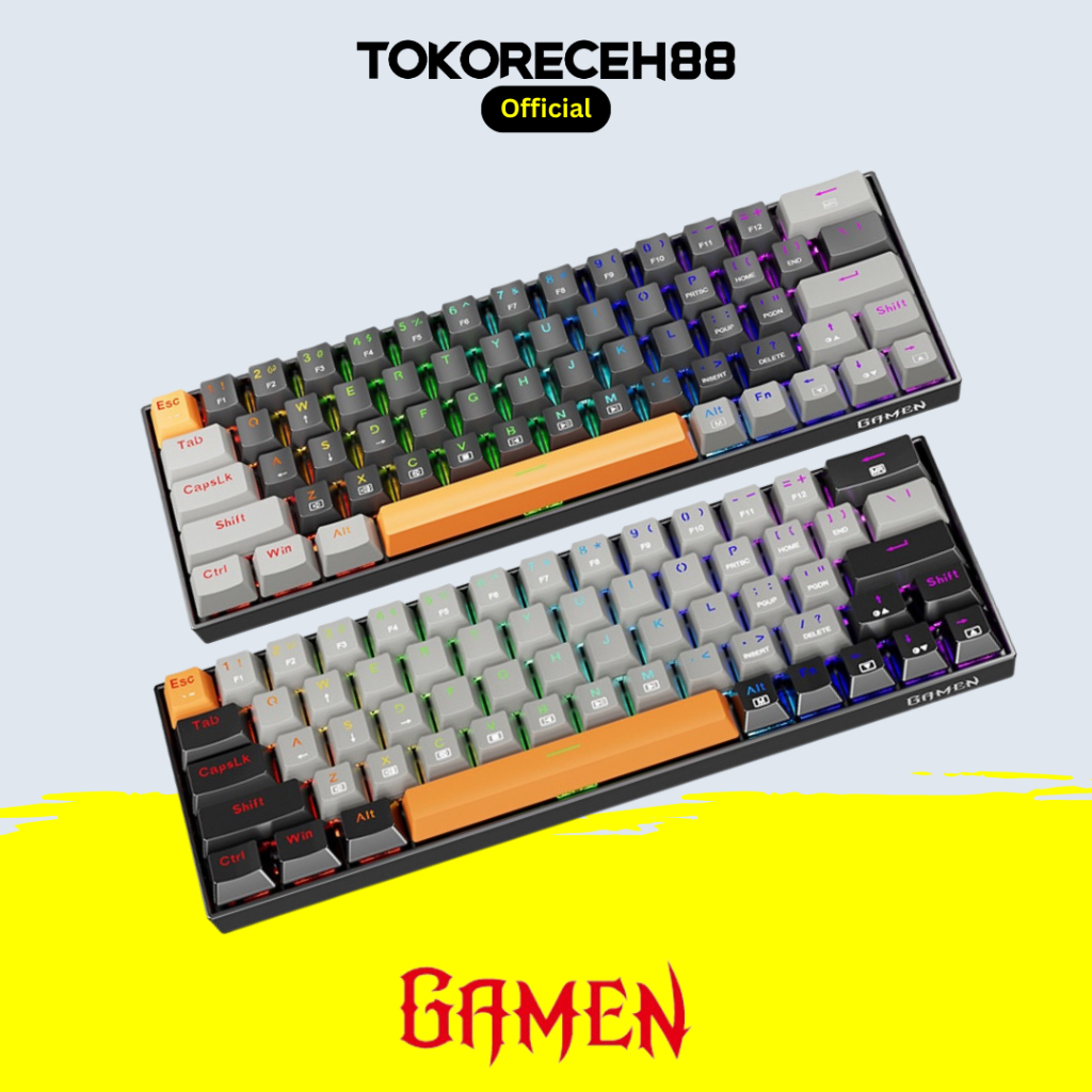 Gamen Titan III KEYBOARD SWITCH Blue Gaming Wired RGB LED Light PBT ...