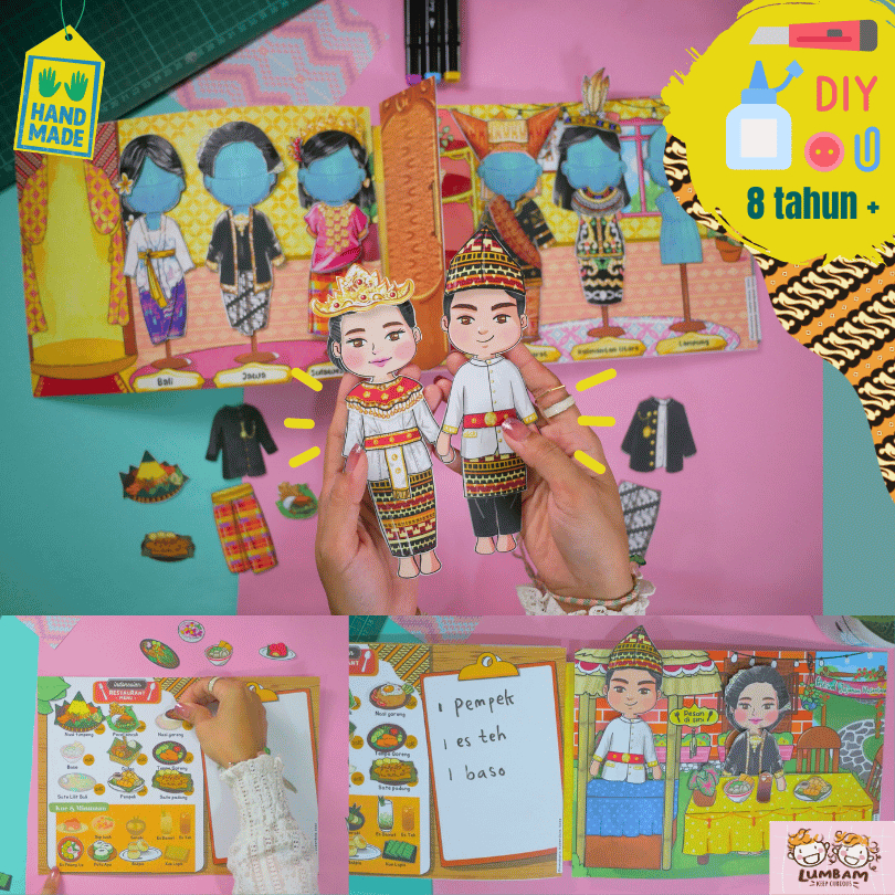 DIY PAPERDOLL PAPER CRAFT Indonesian Traditional Clothes | Disassemble ...