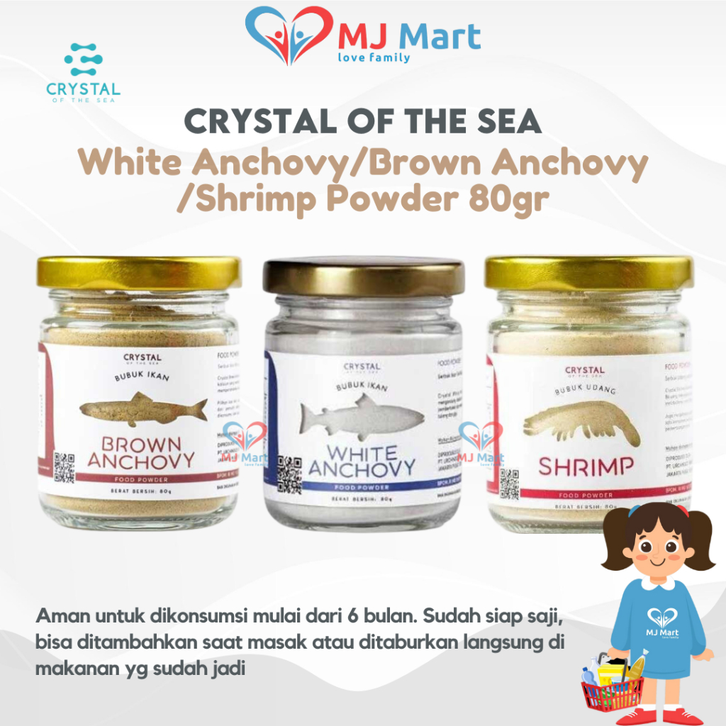 Crystal of the Sea BPOM Certified White Anchovy Powder/Brown Anchovy ...