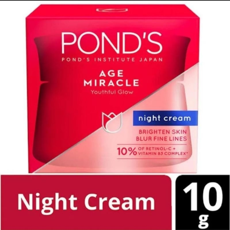 POND'S AGE MIRACLE NIGHT CREAM 10 GRAM COMPLETE CARDBOARD | Shopee ...