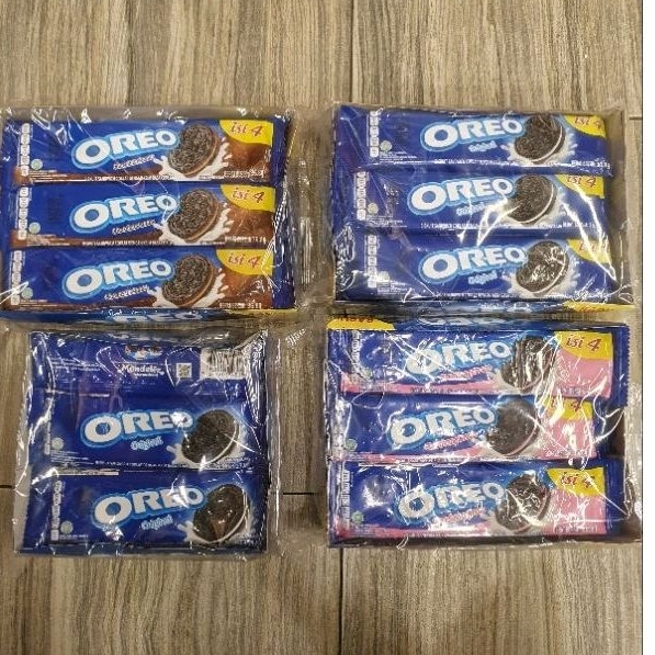 Oreo ORIGINAL CREAM biscuits / CHOCOLATE / STRAWBERRY / ICE CREAM (12 ...