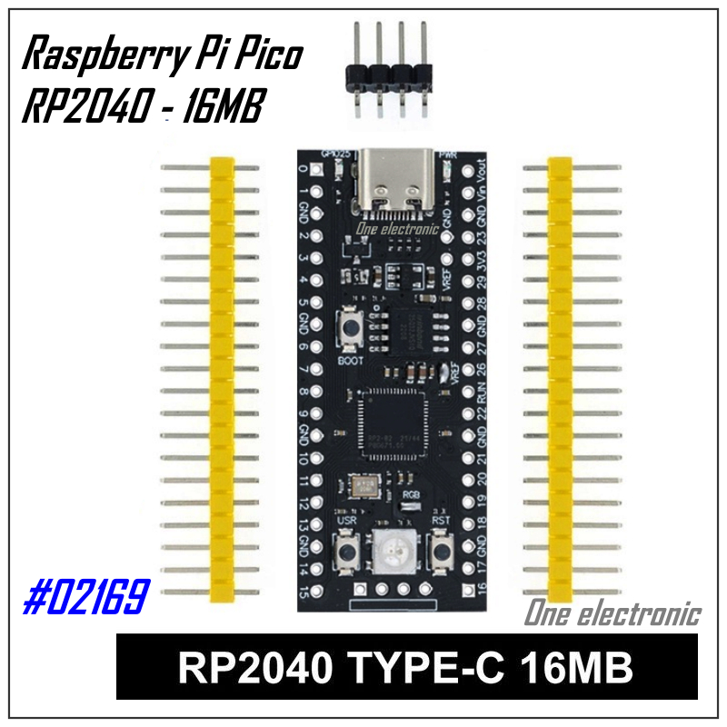 Module Raspberry Pi Pico Rp2040 Usb Type C 16mb Microcontroller 9896