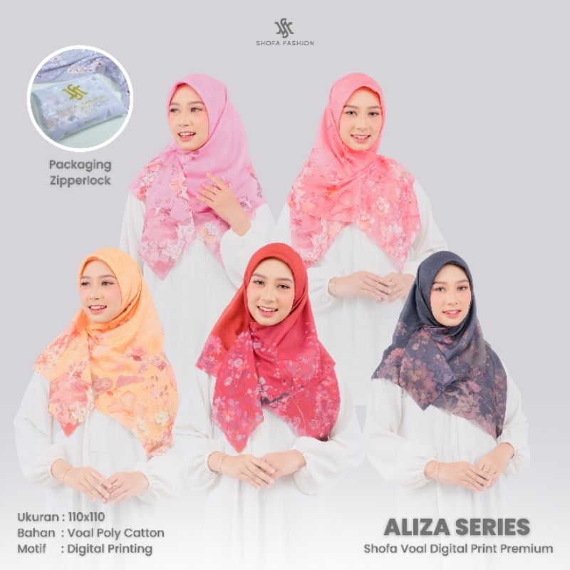 Shofa fashion - ALIZA Series Hijab Quadrangle motif digital print ...