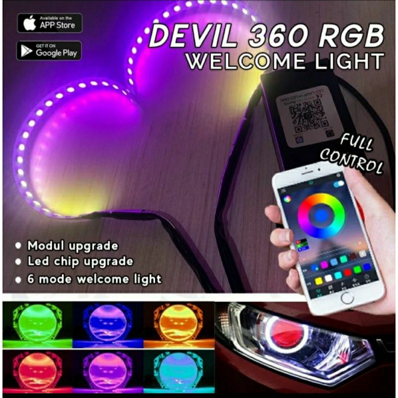Devil Eye LED RGB Matrix 360 AES New Welcome Light/Demon Eyes Biled ...
