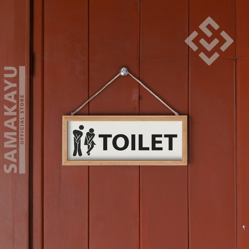 Toilet Display Hanging Board Door Room Toilet Decoration | Shopee ...