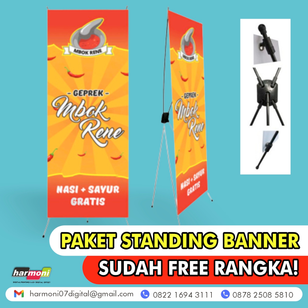 Standing Banner + Setting (60 x 160 cm) | Shopee Philippines
