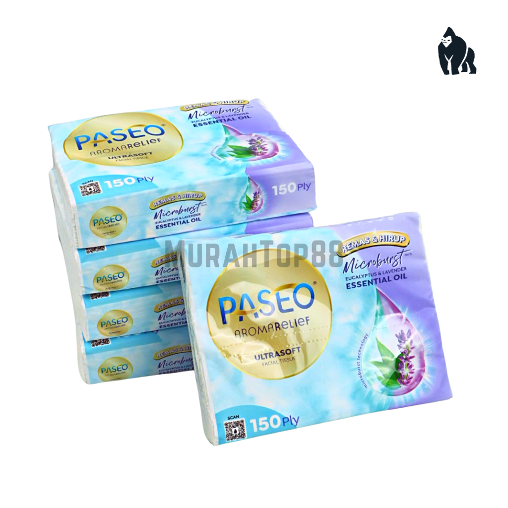 Paseo Tissue Aroma Relief Ultrasoft Facial Travel Pack 150 Ply with ...