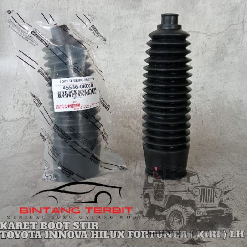 STIR BOOT RUBBER - RACK END STEERING BOOT (LH) INNOVA HILUX FORTUNER ...