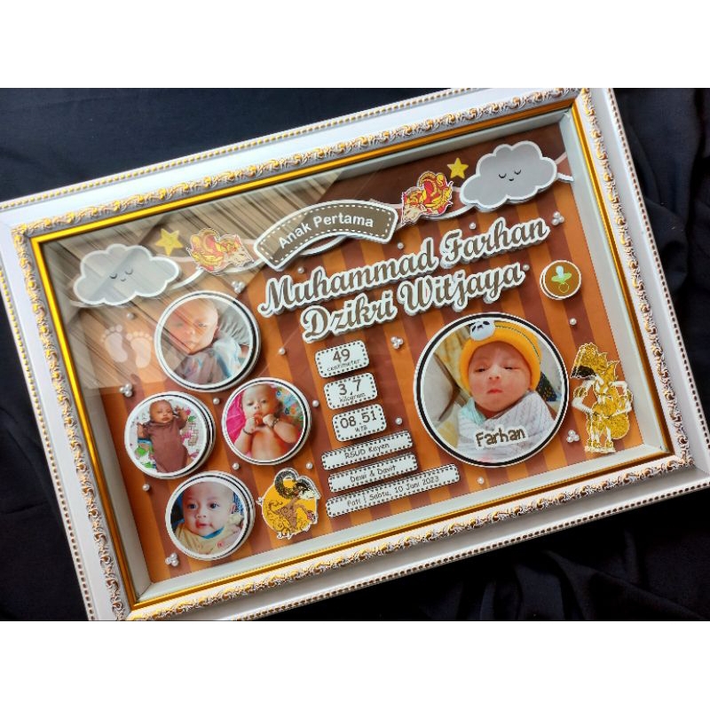 3d Baby Biodata 15R | 3d Frame | Baby Nameplate | Biodate IS BIRTH ...