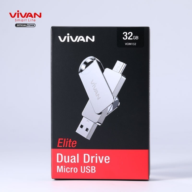 Vivan Flashdisk OTG VOM132 32GB Dual Interface Micro-USB-A | Shopee ...