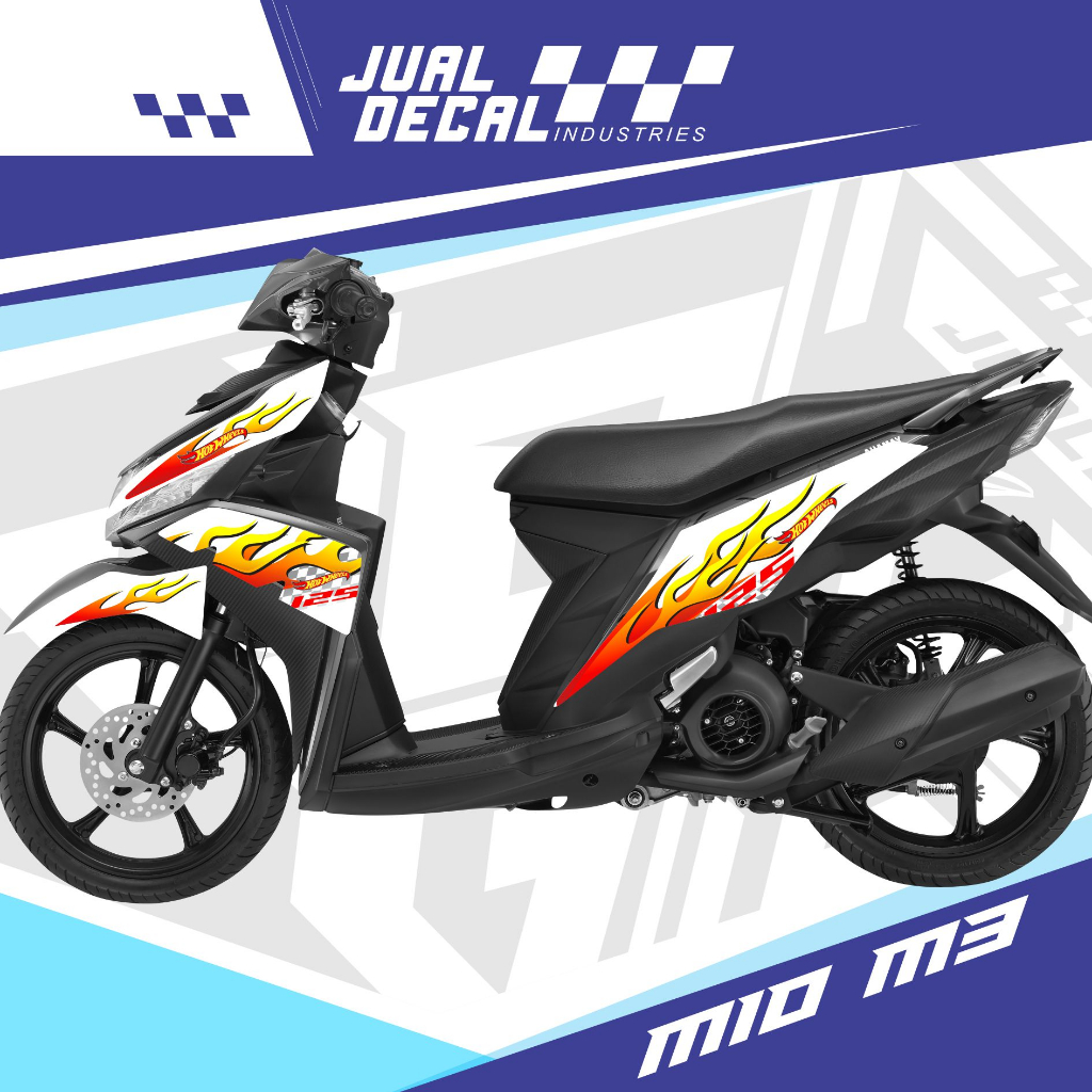 Mio M3 Striping Transparent FIRE FLAME Yamaha M3 125cc Motorcycle ...
