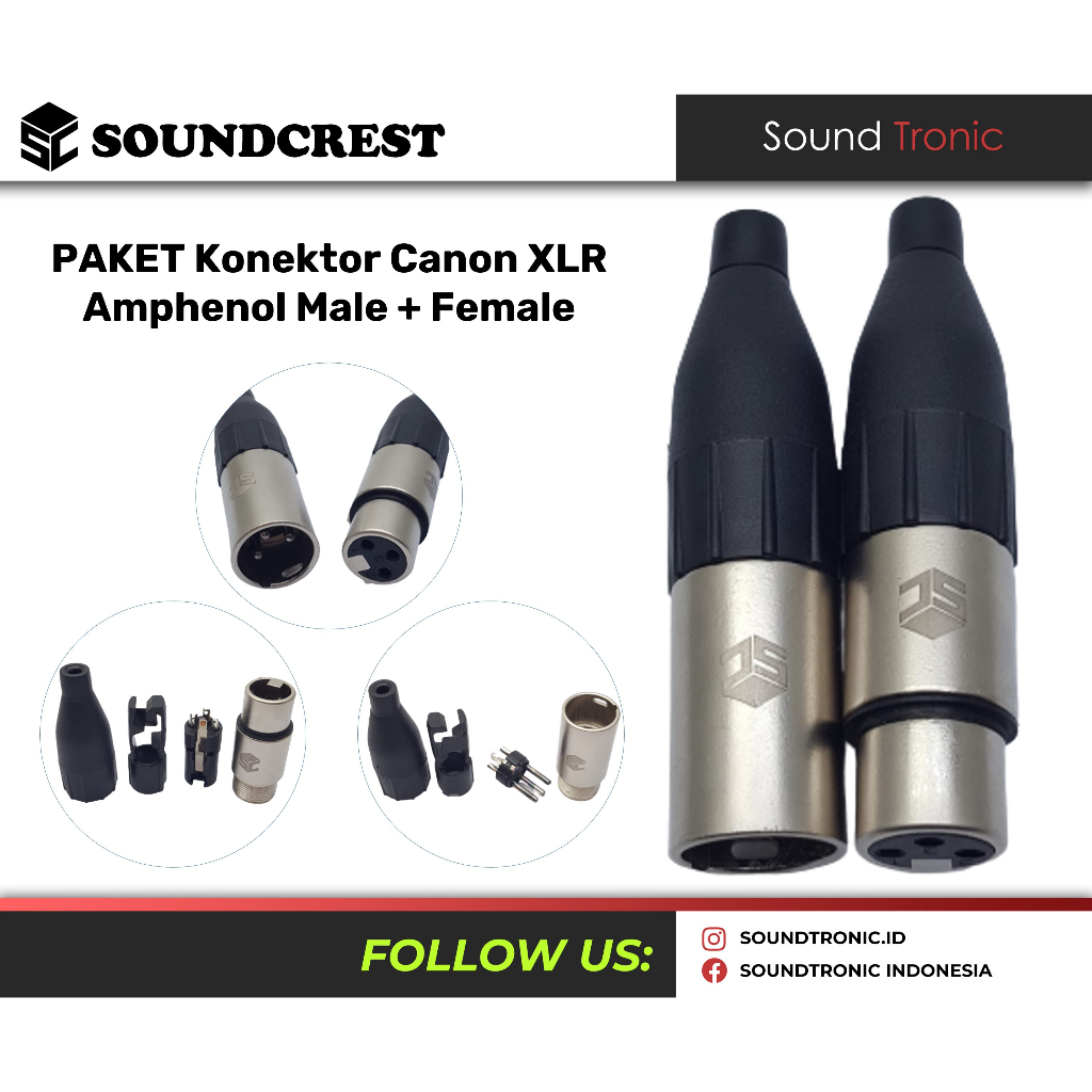 Canon XLR AC3M AC3F Male+Female Soundcrest Connector Package | Shopee ...