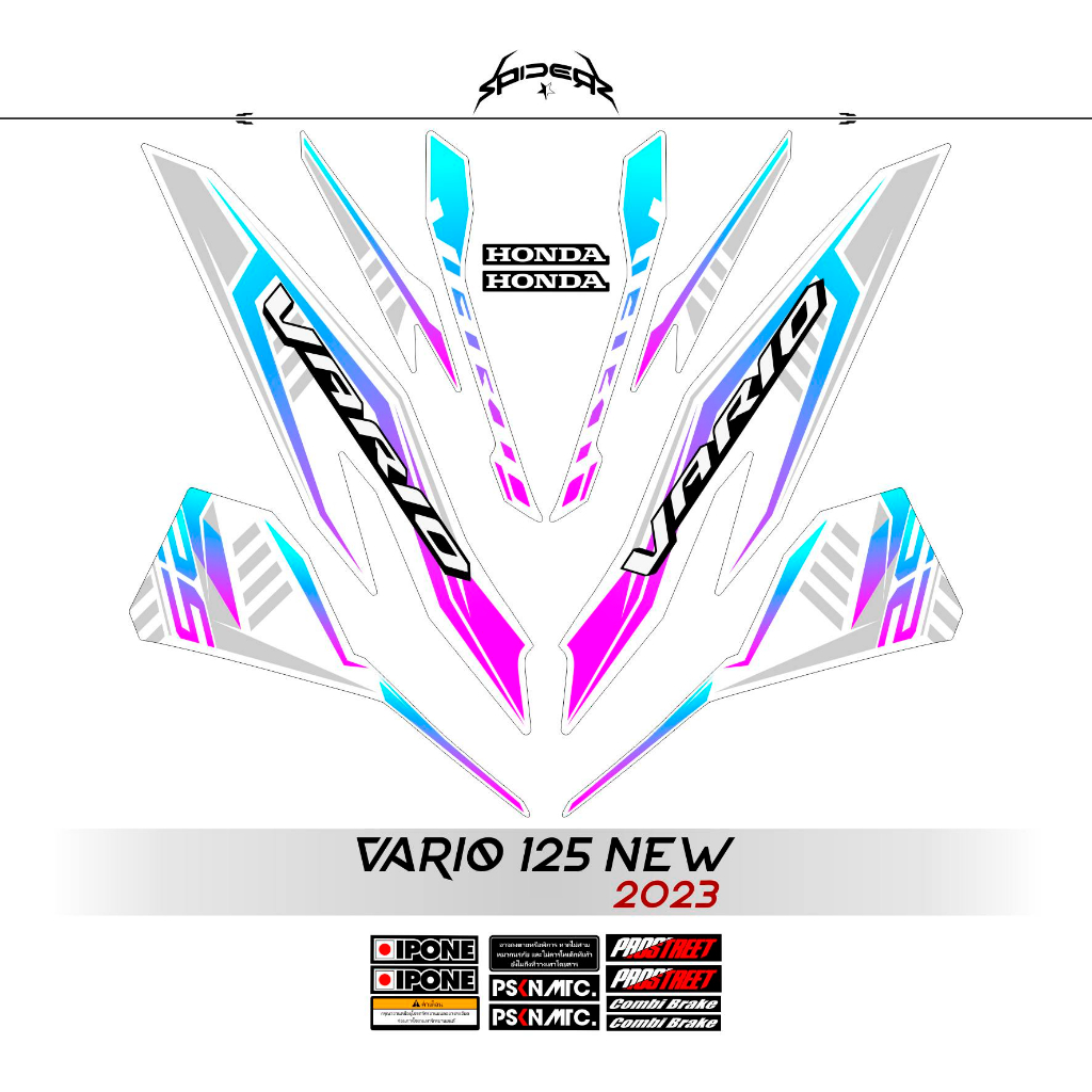 Striping HONDA VARIO 125 NEW (40) / 2022 / 2023 / CBS - ISS / STRIPE ...