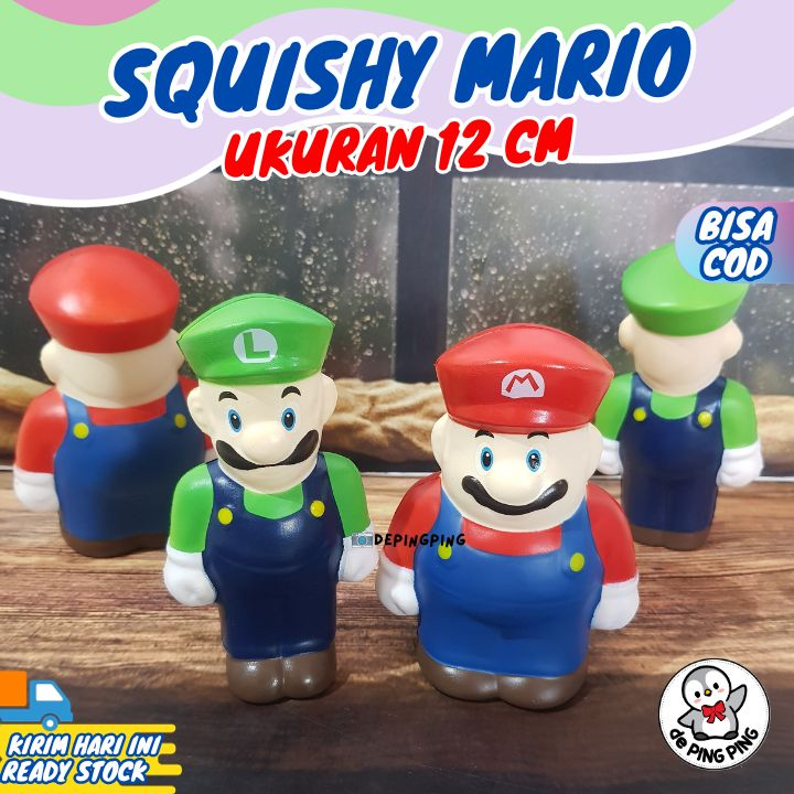 Squishy Super Mario and Luigi Size 12cm/ Squishy Boys/ Squishy Mario ...
