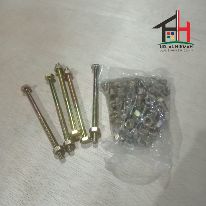 Yellow HEX NUT BOLT SET M6 X 90 M6X90 KEY 10 MM | Shopee Philippines