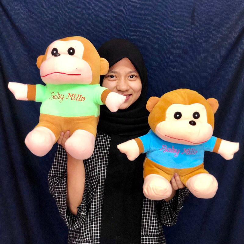 Cute baby milo monkey doll milo monkey doll cute clothes character doll ...