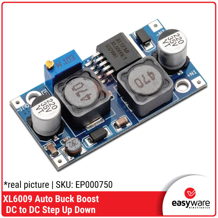 XL6009 Auto Boost Buck Adjustable Step Up Step Down DC to DC converter ...