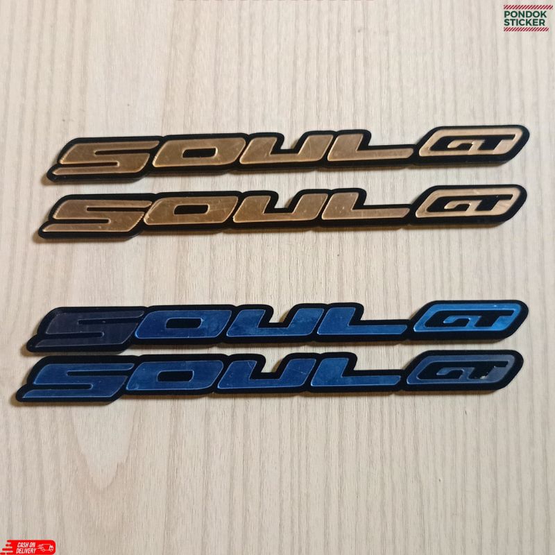 Pair of Soul GT acrylic embossed emblems | Shopee Philippines