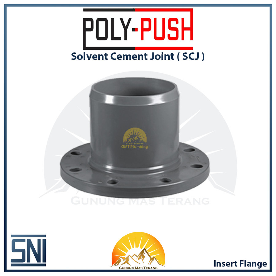 Polypush Flange Spigot PVC M SNI Solvent Cement SCJ 200 mm 8" | Shopee ...