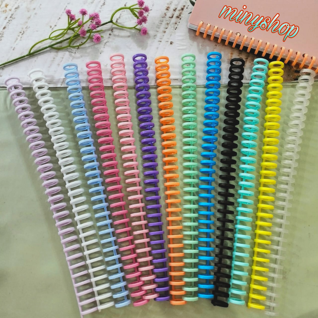 Diy Ring Binder Plastic Spiral Binding Strip 30 Holes Loose Leaf A4 B5 ...