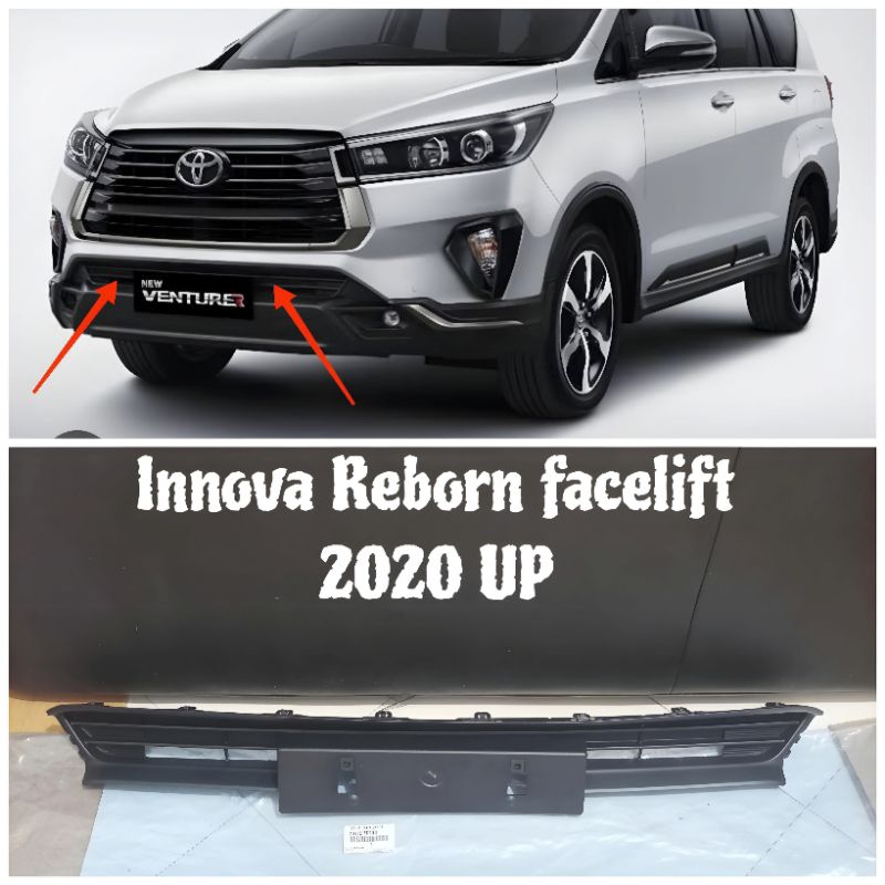 Grill Bumper Ram Bumper Number Plate Holder for Innova Reborn Facelift ...