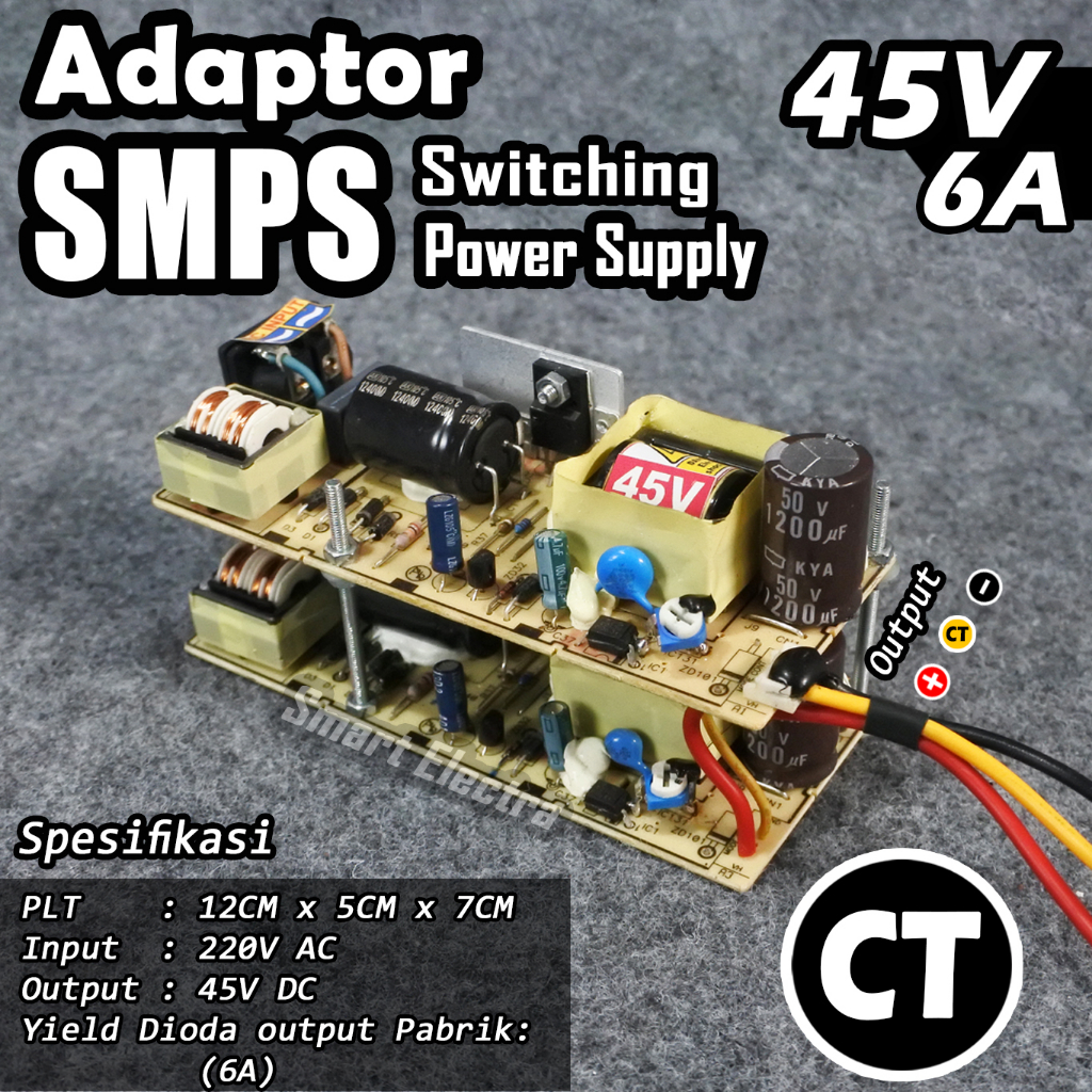 Smps power Supply Adapter 45V 6A CT Can Be Used For Class D Amplifiers ...