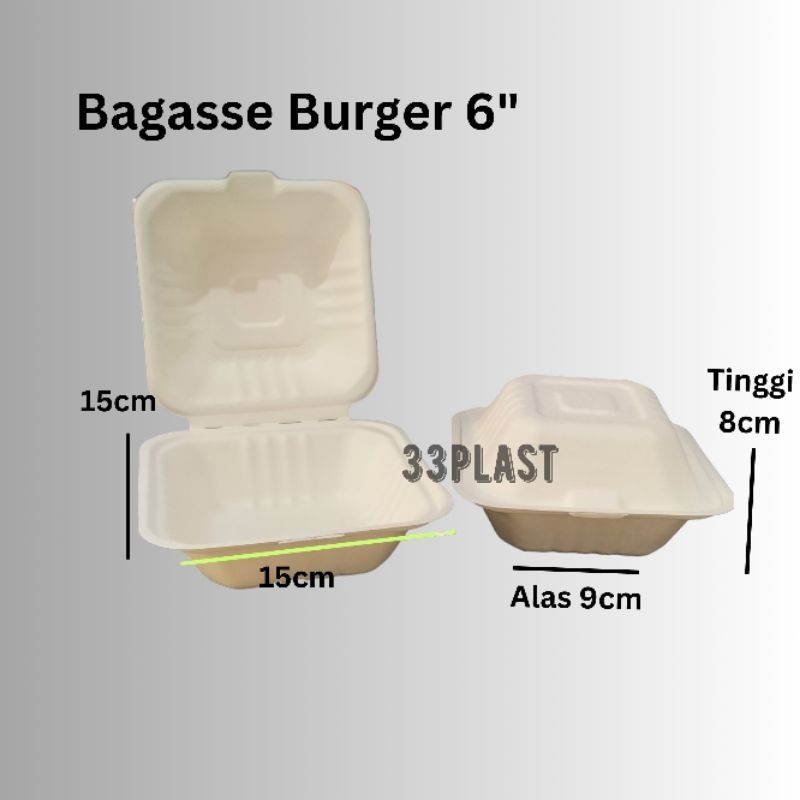 Bagasse 6" bagasse Burger (unit) bagasse bento cake bagase mochi | Shopee Philippines