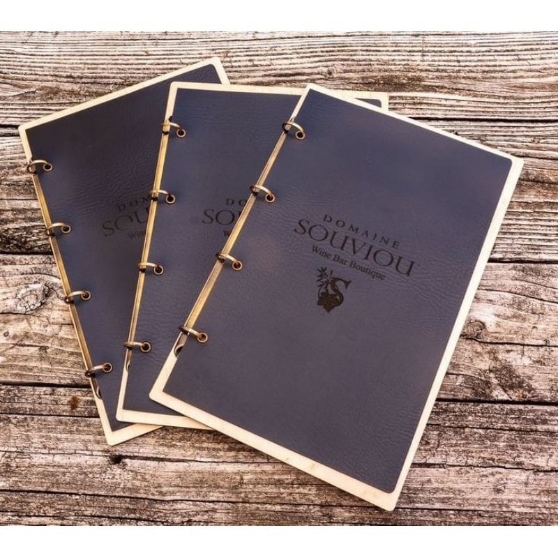 KAYU Wooden menu book Cover - wooden menu book - A4 board menu | Shopee ...