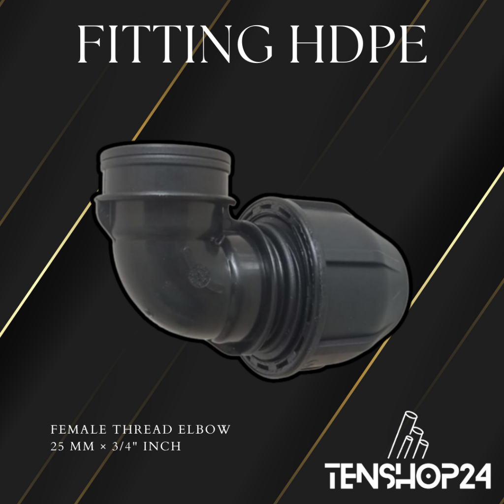 Hdpe Fitting Female Thread elbow / Knee Inner Thread - 25mm x 3/4" High ...