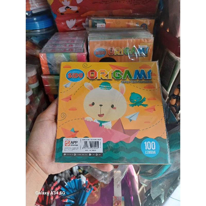 1 PACK OF ORIGAMI [FOLDING PAPER] KERAMPILAN // ORIGAMI CONTAINS 100 ...
