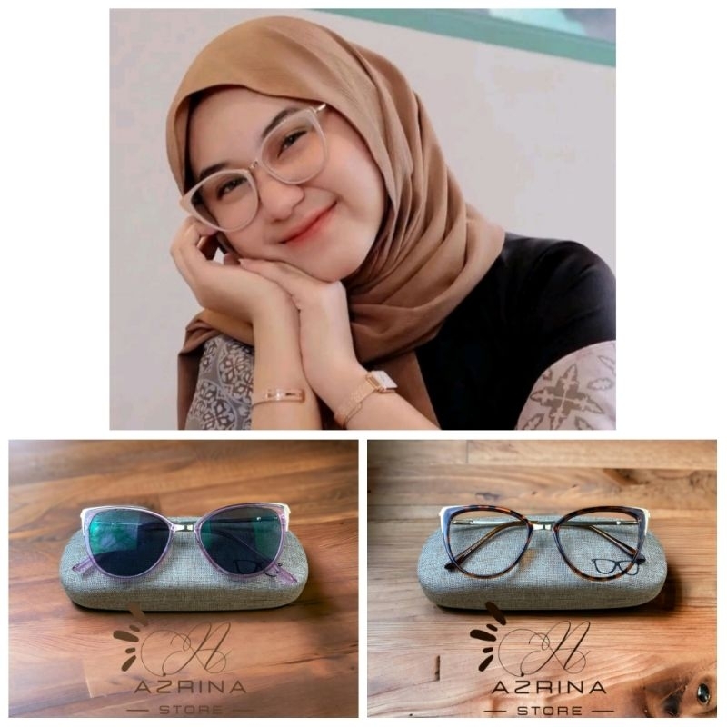 Women's Cat Eye Glasses Photochromic Minus Cylinder Lenses Custom ...
