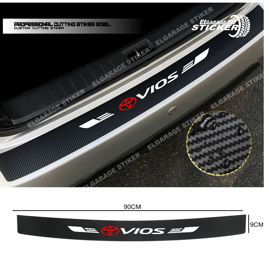 1pcs Toyota Vios carbon sticker, carbon sticker to protect the trunk of ...