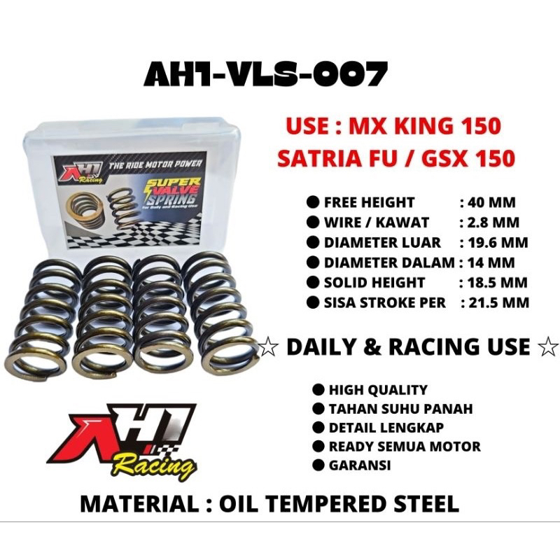 Original Swedish Valve Spring Jupiter MX Vixion Satria Fu 150 GSX 150 ...