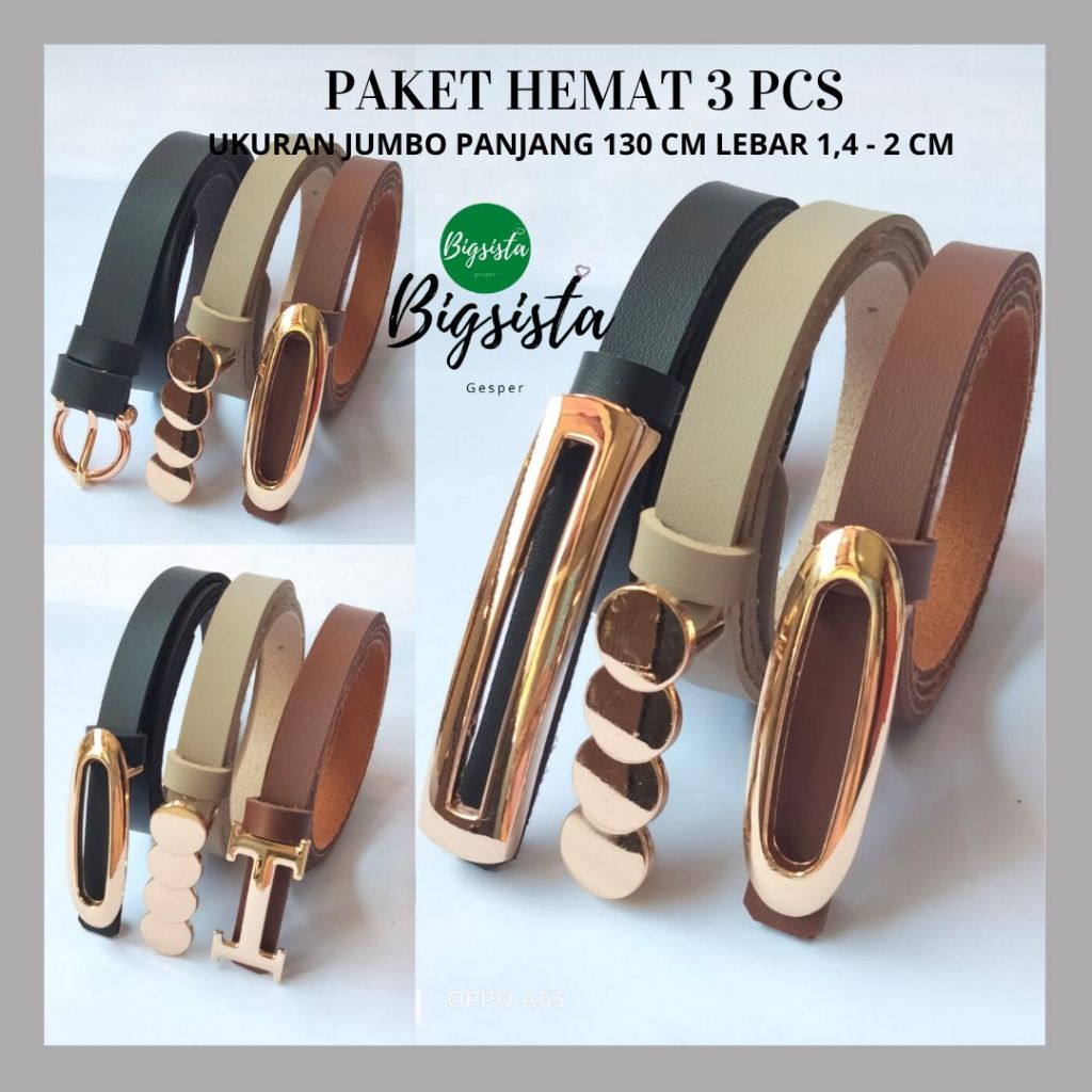 Package of 3 Pcs - Women's Jumbo Size Buckle Girls' Belts for Gamis ...