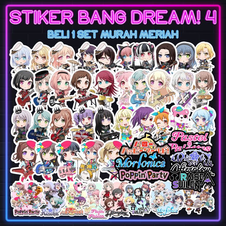 [1 Set] BanG Dream Stickers! 4 Anime Stickers - ddu-du sticker | Shopee ...