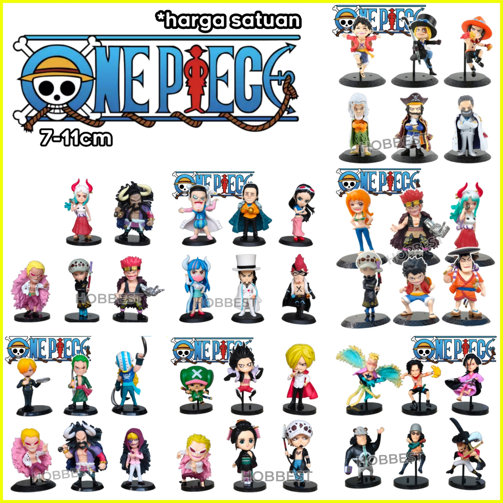 Action Figure ONE PIECE CHIBI Unit - Miniature Cake Topper Toy Display ...
