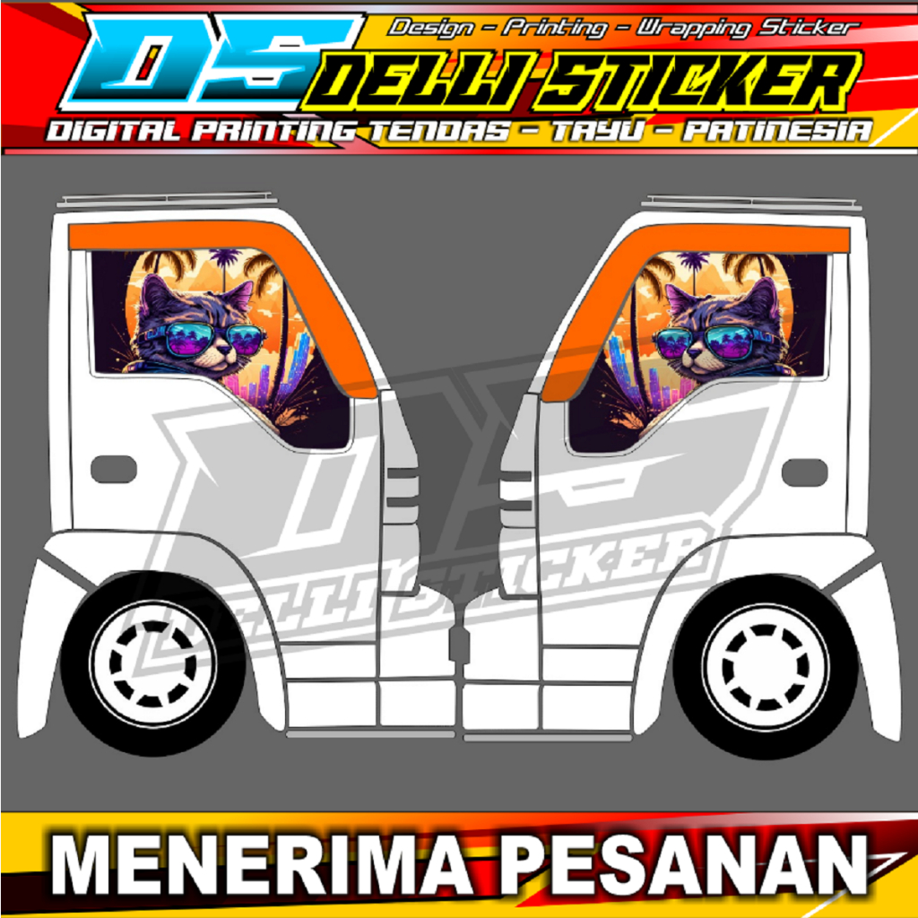 One Way Sticker for Iuzu Elf Macan Truck Side Window Block - Isuzu NKR ...